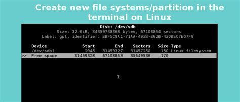 Create New File Systemspartition In The Terminal On Linux Linux