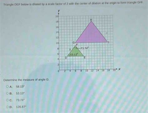 solved triangle def below is dilated by a scale factor of 2 with the