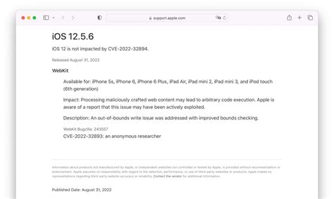 AppleiPhone sやiPhone iPad mini などに既に悪用された可能性のあるWebKitのゼロデイ脆弱性を修正したiOS をリリース
