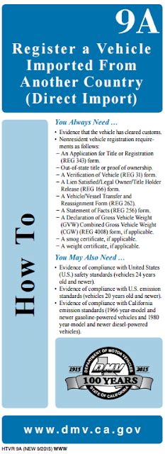 Vehicle Import And Car Importing Faq California Register A Vehicle