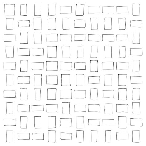 Premium Vector Hand Drawn Ring Square Rectangle Sketch Abstract Grunge Line Brush Stroke Set 100