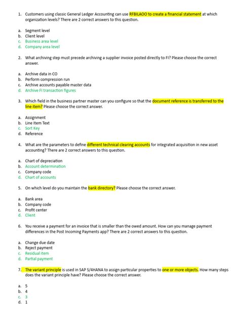 Erp Prep Qanda 1 Edited Q401 427 Pdf Debits And Credits Depreciation