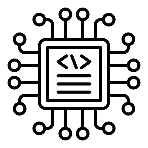 Code Processor Icon Style Vector Art At Vecteezy