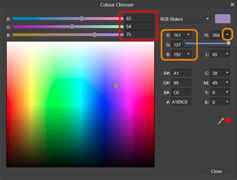 Colour Chooser Rgbhsl Vs Cmyk Sliders Value V1 Bugs Found On