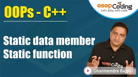 static data member and function c full tutorial c lecture25
