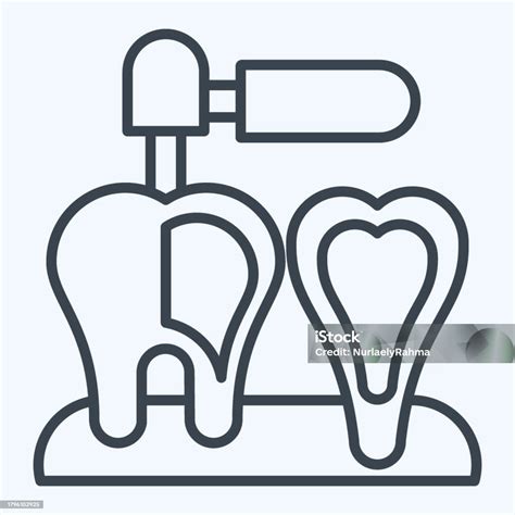 아이콘 근관 치료사 치과 의사 기호와 관련이 있습니다 선 스타일 심플한 디자인 편집 가능 간단한 일러스트레이션 건강 진단에 대한 스톡 벡터 아트 및 기타 이미지 Istock