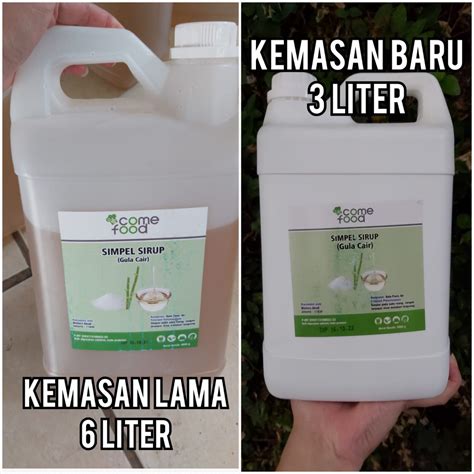 Jual COME FOOD SIMPEL SIRUP GULA CAIR Gr SIMPEL SIRUP GULA CAIR Liter Shopee