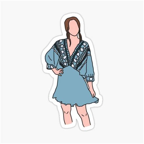 Boho Girl In Flowy Dress Sticker For Sale By Queenchickart Redbubble