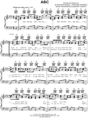 ABC Sheet Music Arrangements Available Instantly Musicnotes