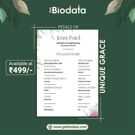 Biodata Template Artofit
