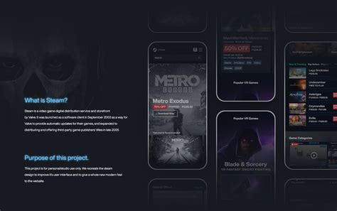 Steam Website UI Redesign Desktop And Mobile On Behance