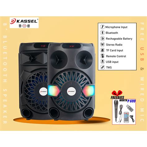 Kassel 8 Led Portable Bluetooth Speaker With Mic And Remote Shopee