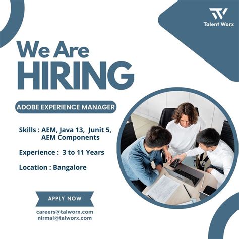Talent Worx On Linkedin Hiringalert Adobeexperiencemanager Aemjobs Jobs2024 Bangalorejobs