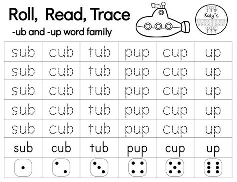 roll read write cvc words with short u word families ug un