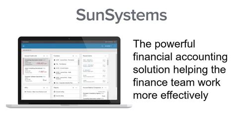 Sunsystems Software From Sunaccounts Powerful Accounting Software For