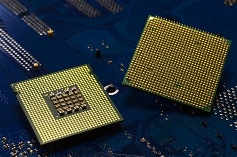 Close Up Of Cpu Processor Over Computer Motherboard Tecnology