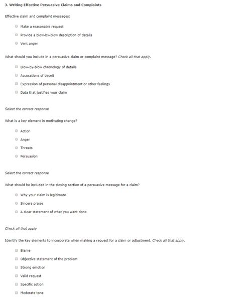 Solved 3 Writing Effective Persuasive Claims And Complaints