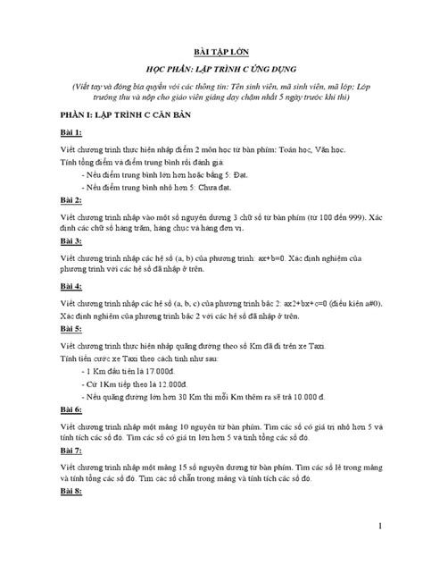 bai tap lon lap trinh c ung dung pdf