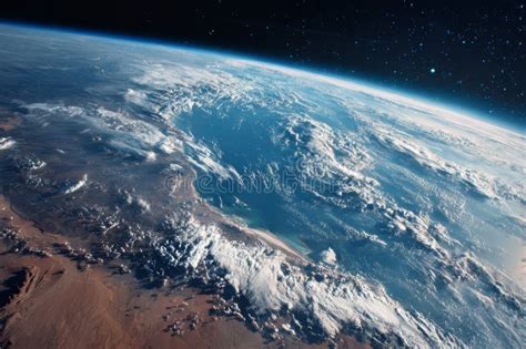 Stunning View Of Earth From Space Showcasing Blue Oceans White Clouds