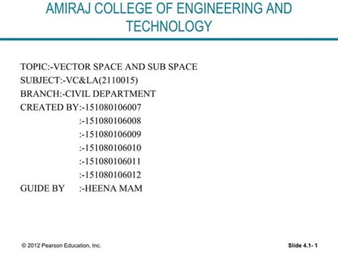 Vector Space And Subspace PPTX Programming Languages Computing