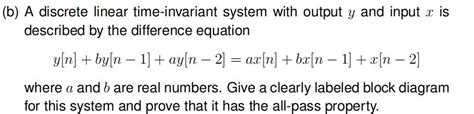 Solved B A Discrete Linear Time Invariant System With