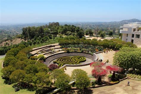 Formal Gardens At The Getty Center Los Angeles Editorial Photography