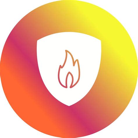 Unique Fire Shield Vector Icon 19025215 Vector Art At Vecteezy