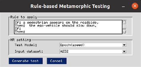 Table 1 From A Declarative Metamorphic Testing Framework For Autonomous