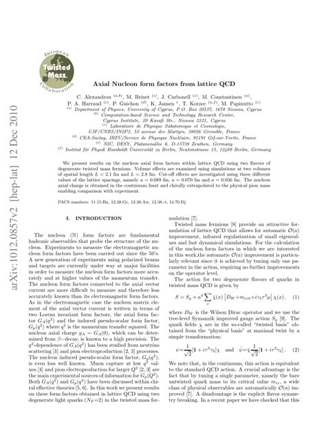Pdf Axial Nucleon Form Factors From Lattice Qcd