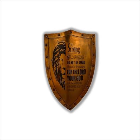 Mini Medieval Heavy Lion Shield 10in X 16in Battle Ready Shield