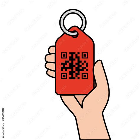 Qr Code Over Label And Hand Design Of Technology Scan Information Business Price Communication