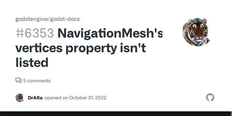 Navigationmeshs Vertices Property Isnt Listed · Issue 6353