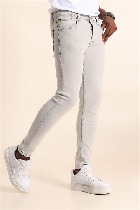 Gri Skinny Fit Likralı Erkek Kot Pantolon 204595 Modamızbir Modamizbircom