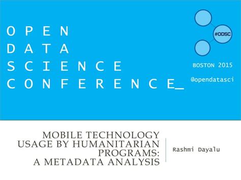 Mobile Technology Usage By Humanitarian Programs A Metadata Analysis Ppt