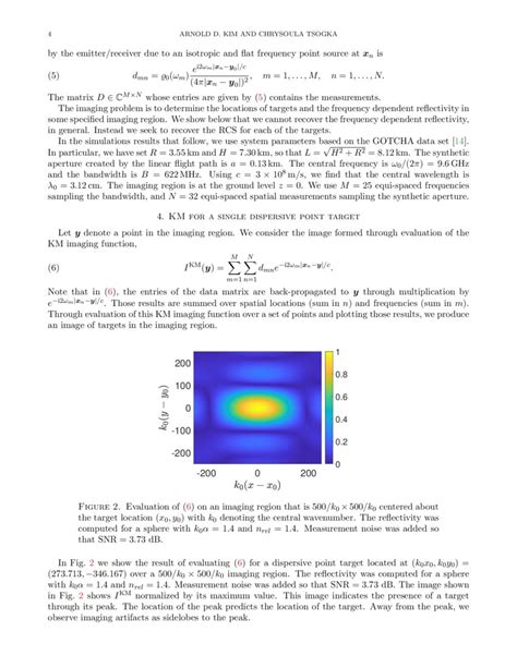 Synthetic Aperture Imaging Of Dispersive Targets DeepAI