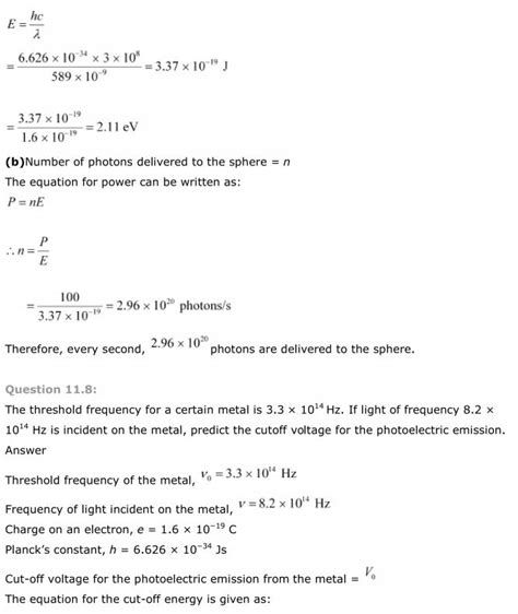 NCERT Solutions For Class Physics Chapter Dual Nature Of Radiation And Matter NCERTGUESS