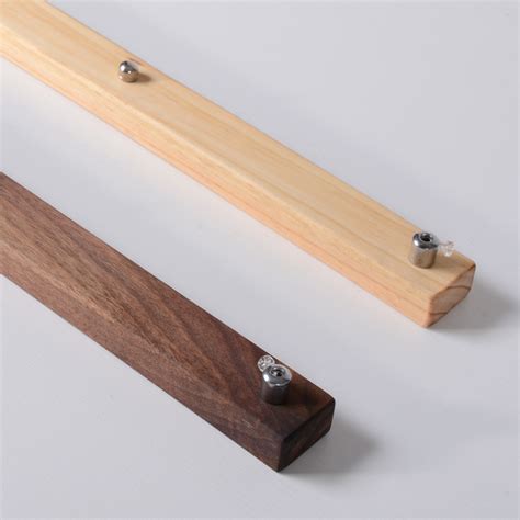 Ptlife平田松木黑胡桃木长条吊灯实木一字led灯饰专用灯座吸顶盘 虎窝淘