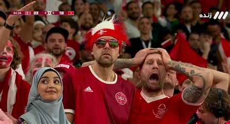 تصویری جالب از کلافگی هواداران دانمارک عکس