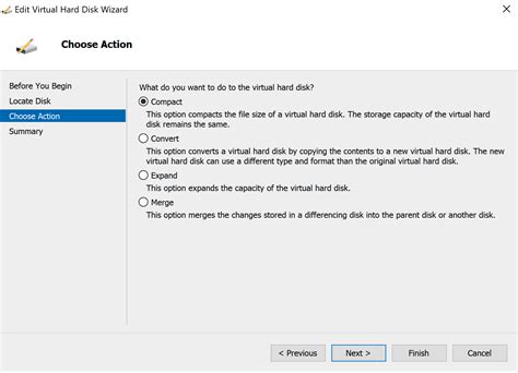 compact a hyper v vhdx from a linux vm out of office hours