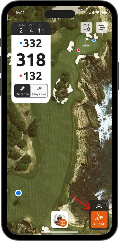 shot tracking in the phone app