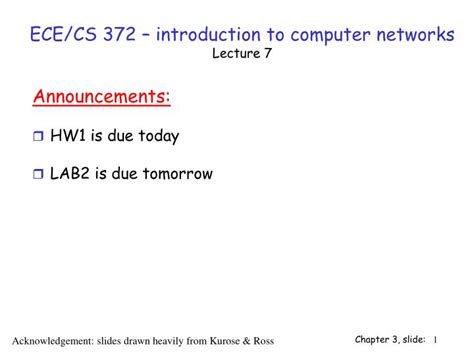 Ppt Ececs 372 Introduction To Computer Networks Lecture 7