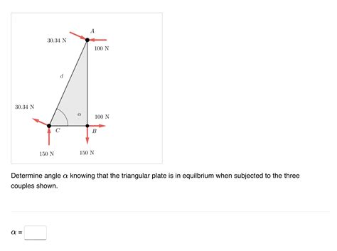 Solved Determine Angle α ﻿knowing That The Triangular Plate