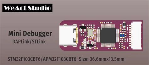 WeAct Studio STLink STM Mini Debugger DAPLink STLink V SWD SWO USB To Uart Module RNSbot