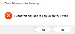 Easy VBA MsgBox Tutorial GoSkills