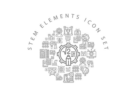 Stem Elements Icon Set Design 10723304 Vector Art At Vecteezy