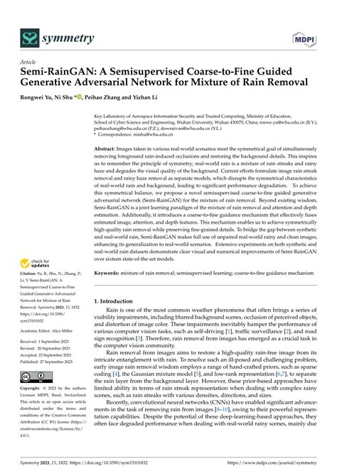 Pdf Semi Raingan A Semisupervised Coarse To Fine Guided Generative