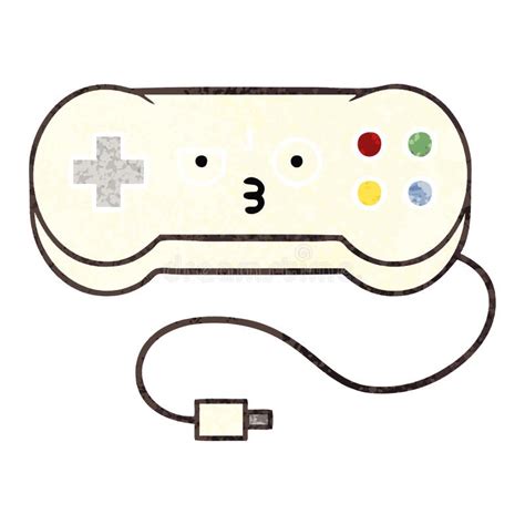 Retro Illustration Style Cartoon Of A Game Controller Stock Vector Illustration Of Quirky