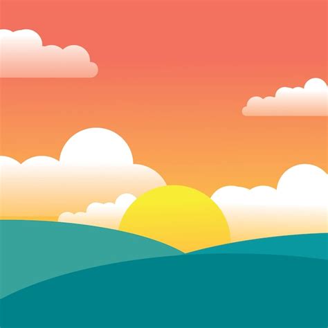 Premium Vector Sunset Background