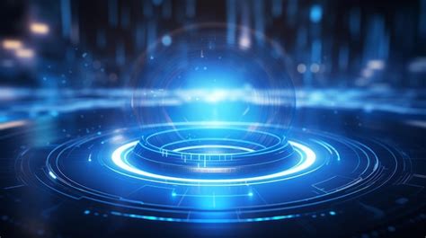 Premium Photo Blue Circle Shape