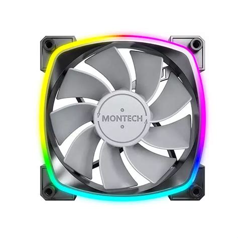Buy Montech RX120 120mm Black ARGB 5v PWM HDB Quiet 800 1600RPM Online Australia Evatech